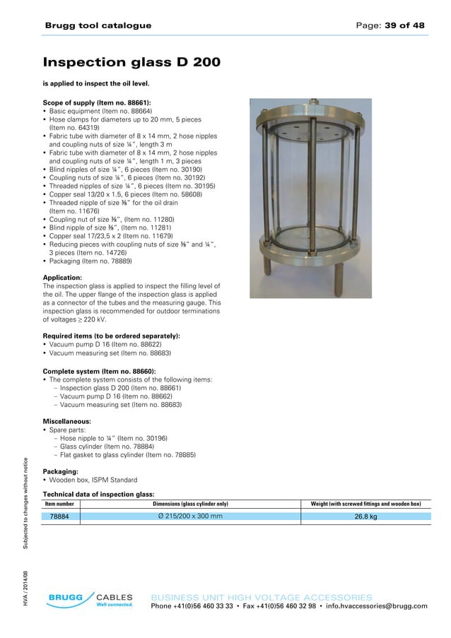 Brugg Cable Tools - High Voltage Cable Jointing Tools | PDF