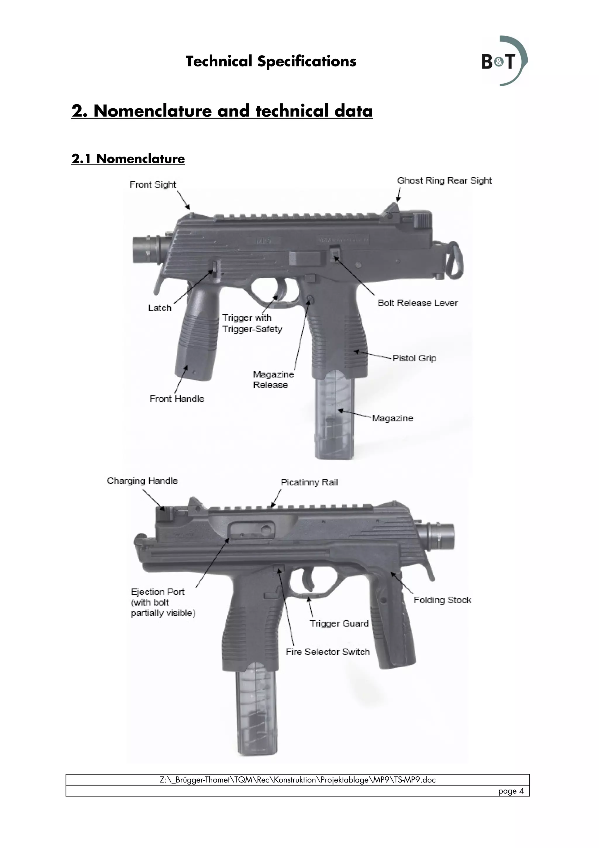 Submachine Gun Mp9