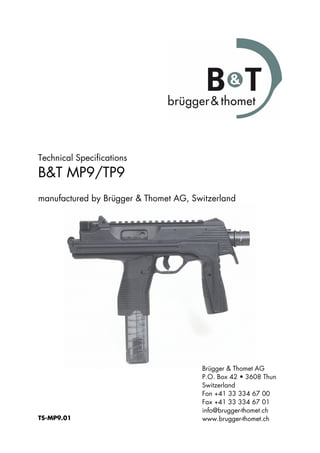 Brugger thomet-smg mp9-tp9 技术规范手册l | PDF