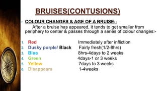 Bruises lacerations | PPTX