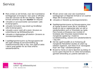 Brukerundersøkelse 2012 oppsummeringsrapport | PPTX