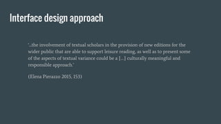 Interfacing literary genesis | PPT