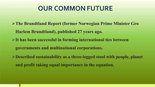 BRUNDLAND REPORT | PPTX