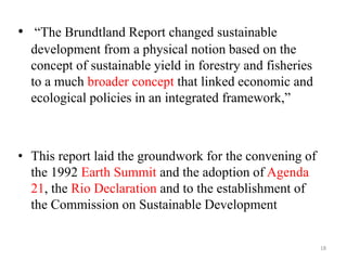 Brundtland commision, sustainable development | PPTX