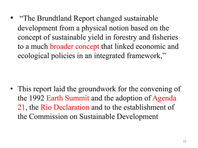 Brundtland commision, sustainable development | PPTX