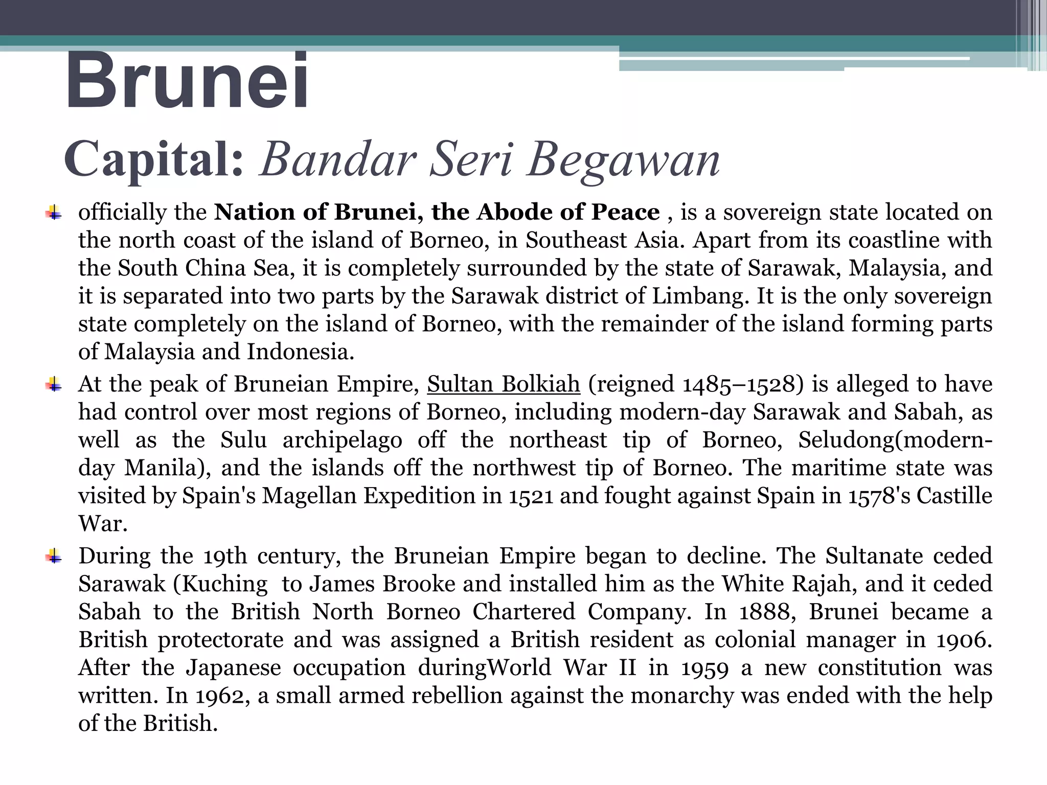 Brunei Darussalam (The Abode of Peace) | PPTX