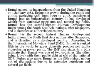 Brunei Darussalam (The Abode of Peace) | PPTX