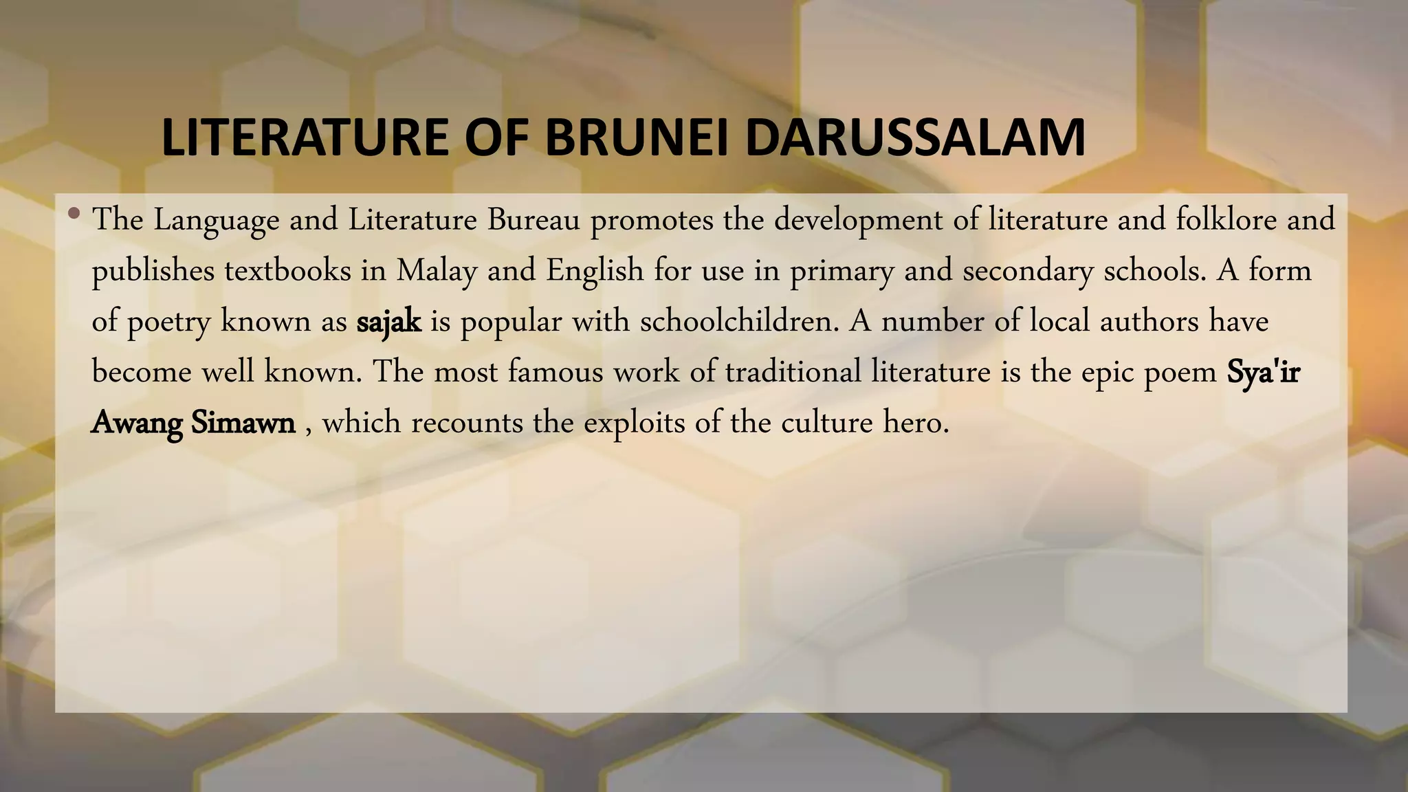 Brunei Darussalam Languages & Literature | PPTX