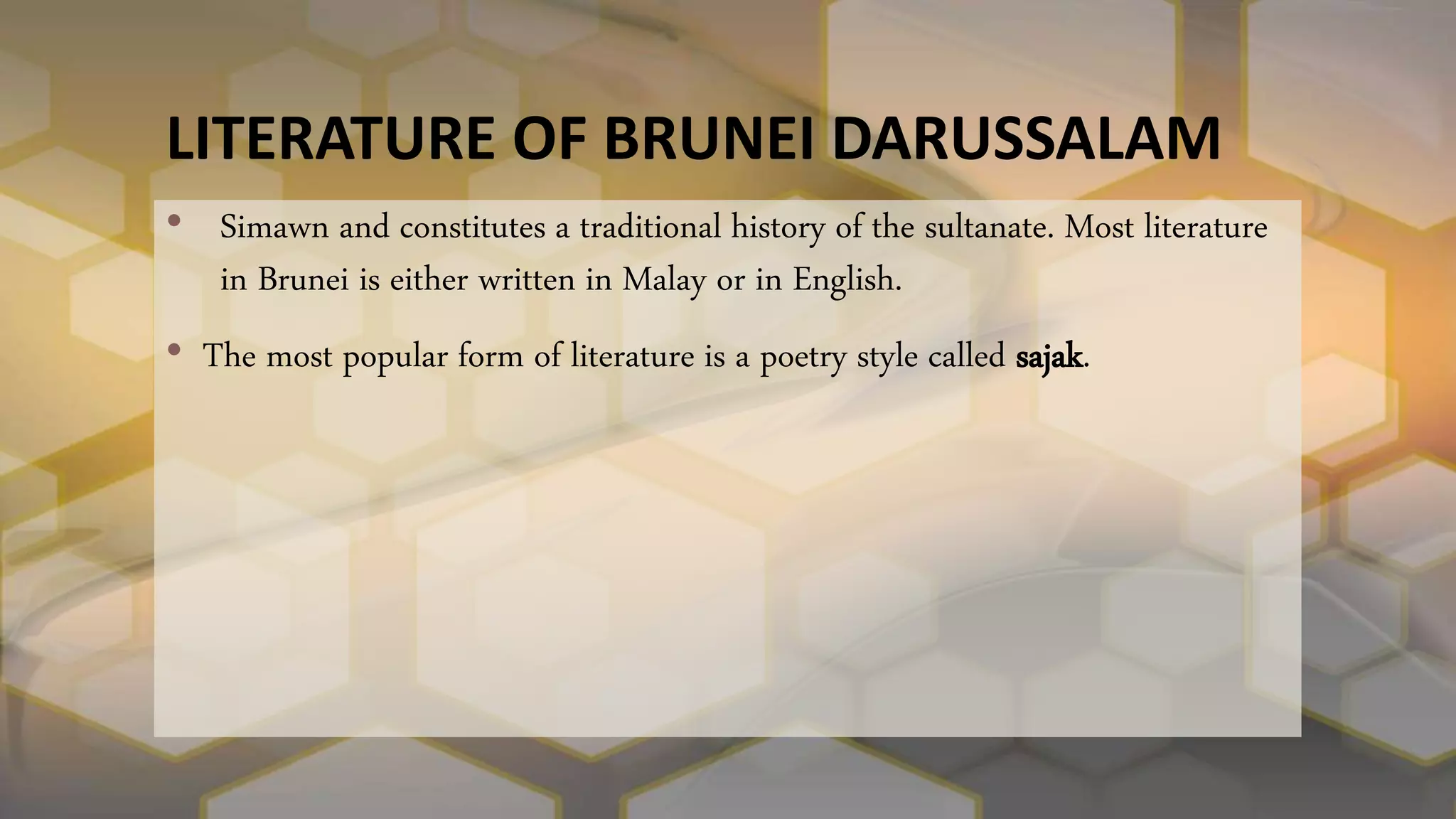 Brunei Darussalam Languages & Literature | PPTX