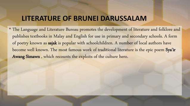 Brunei Darussalam Languages & Literature | PPTX