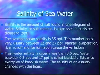 Salinidad en estuarios | PPT