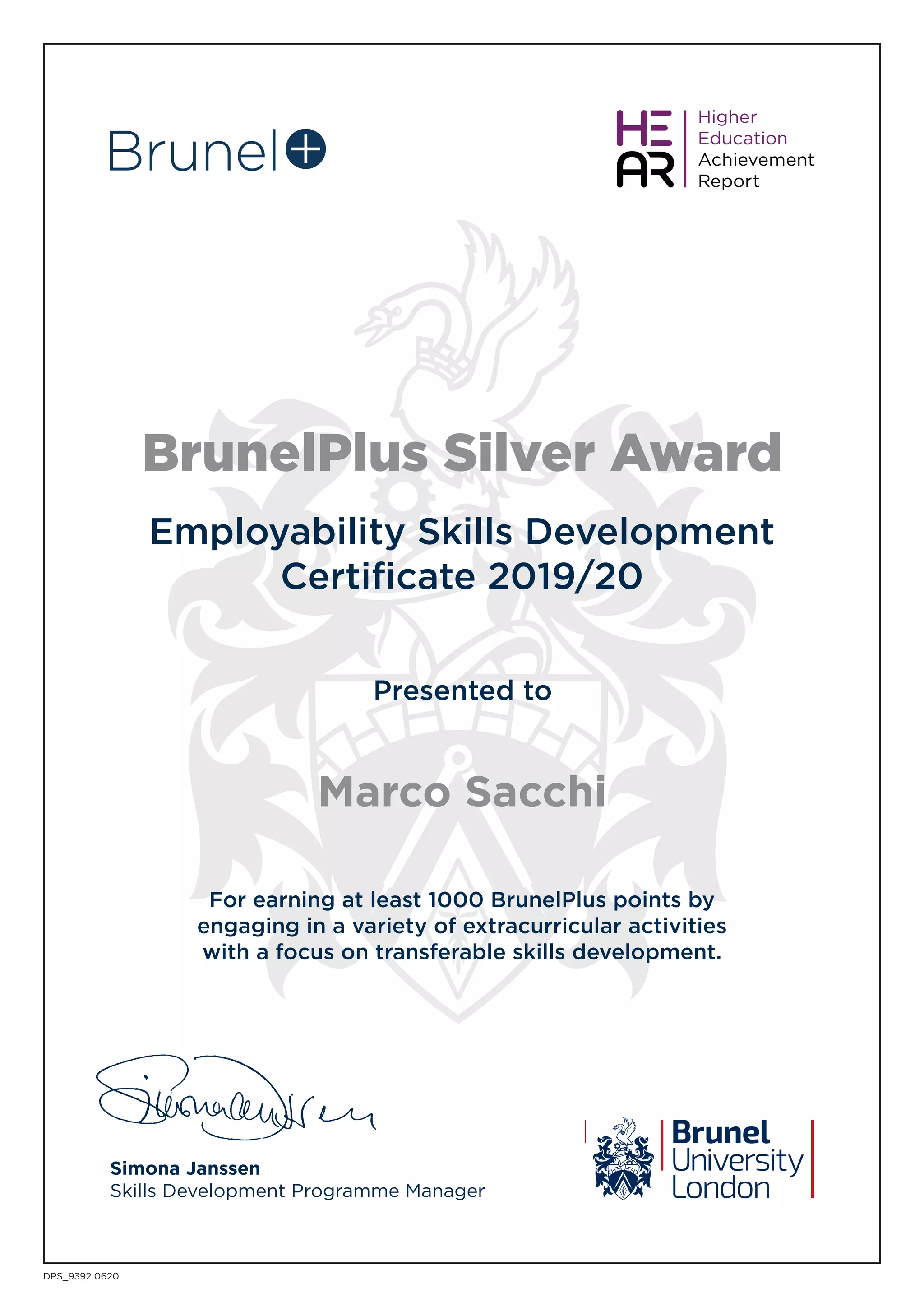 Brunel Plus Silver Award | PDF