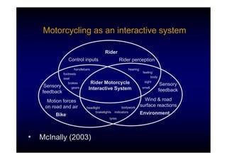 Human-Motorcycle Interaction (HMI): Research issues in motorcycle ...
