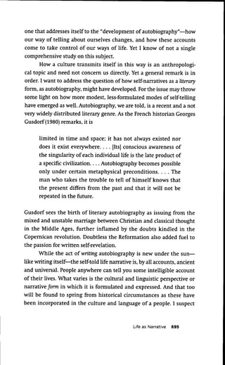 Bruner life as narrative | PDF