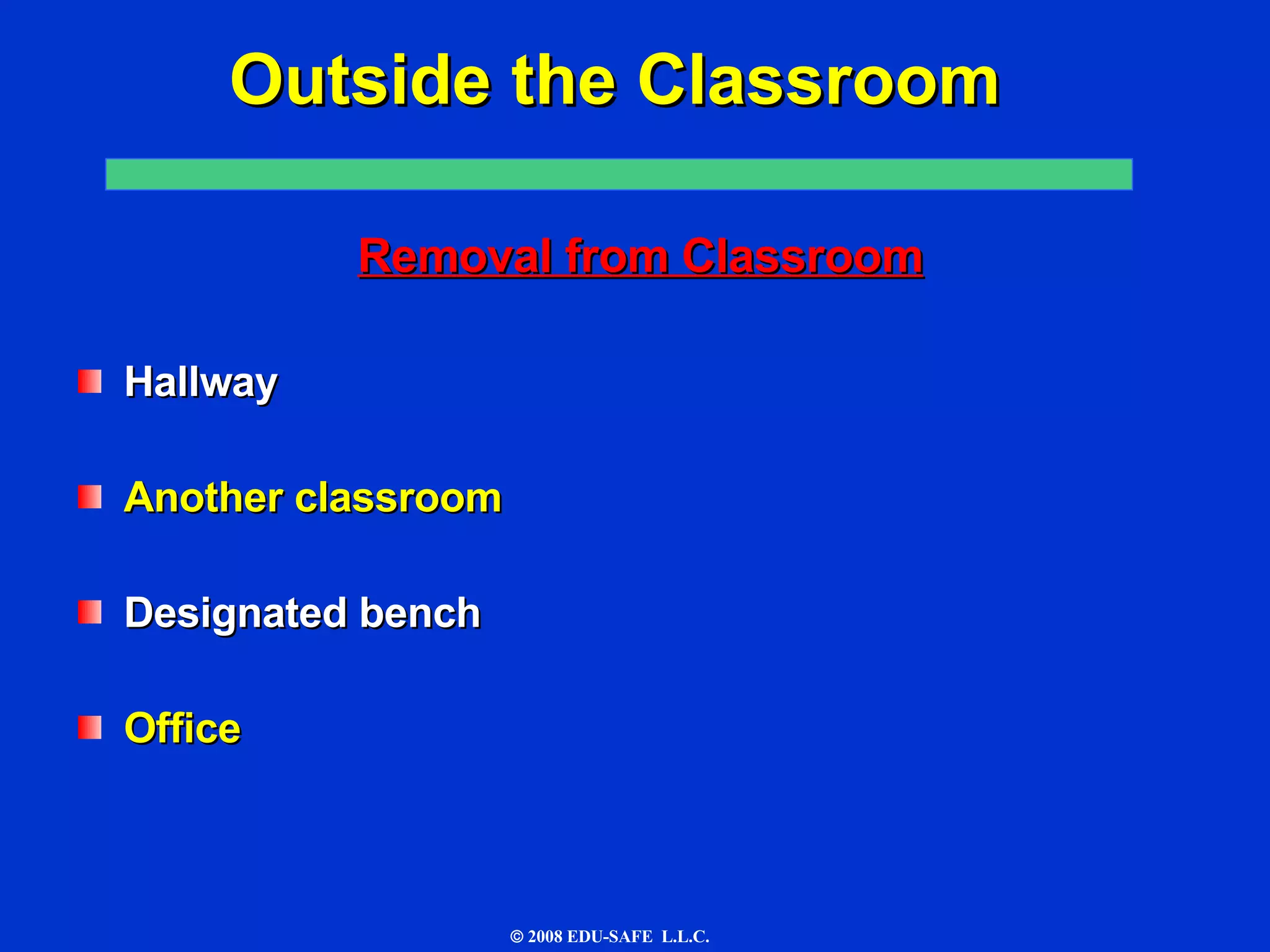 Classroom Management and Managing Aggressive Individuals | PPT