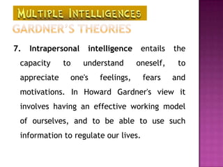 Bruner’s and gardner’s theories of childhood | PPTX