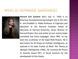 Bruner’s and gardner’s theories of childhood | PPTX