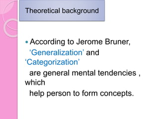 Bruner’s concept attainment model | PPT