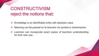 Burners Constructivist Theory | PPTX