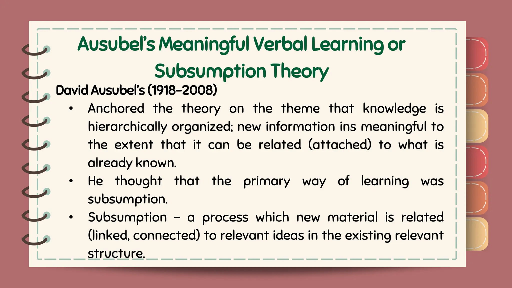 Bruner's Constructivist Theory, Gestalt Theory and Ausubel's ...