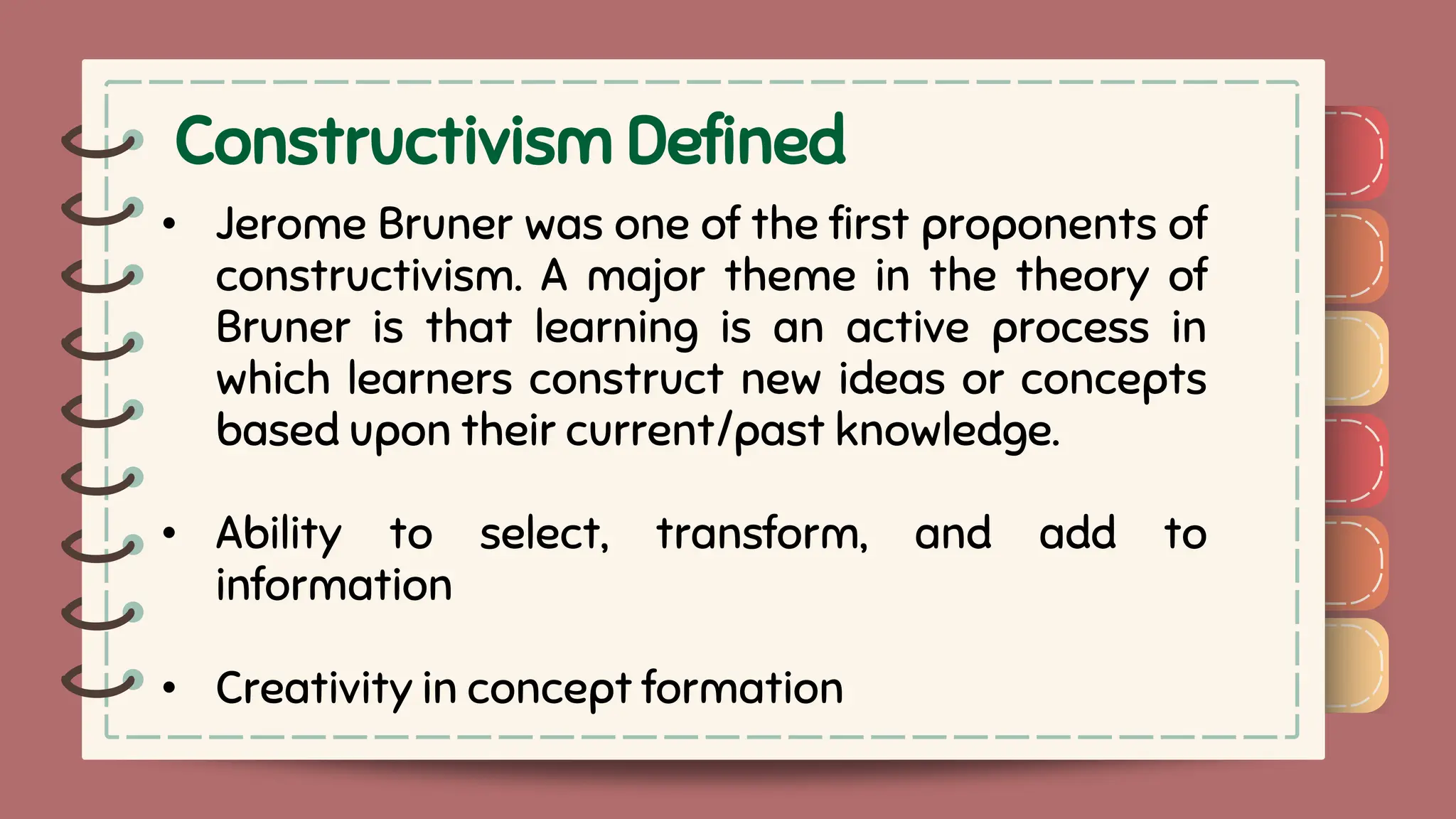 Bruner's Constructivist Theory, Gestalt Theory and Ausubel's Subsumption Theory.pptx