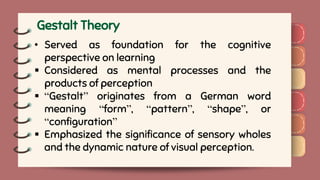 Bruner's Constructivist Theory, Gestalt Theory and Ausubel's ...