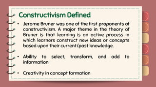 Bruner's Constructivist Theory, Gestalt Theory and Ausubel's Subsumption Theory.pptx