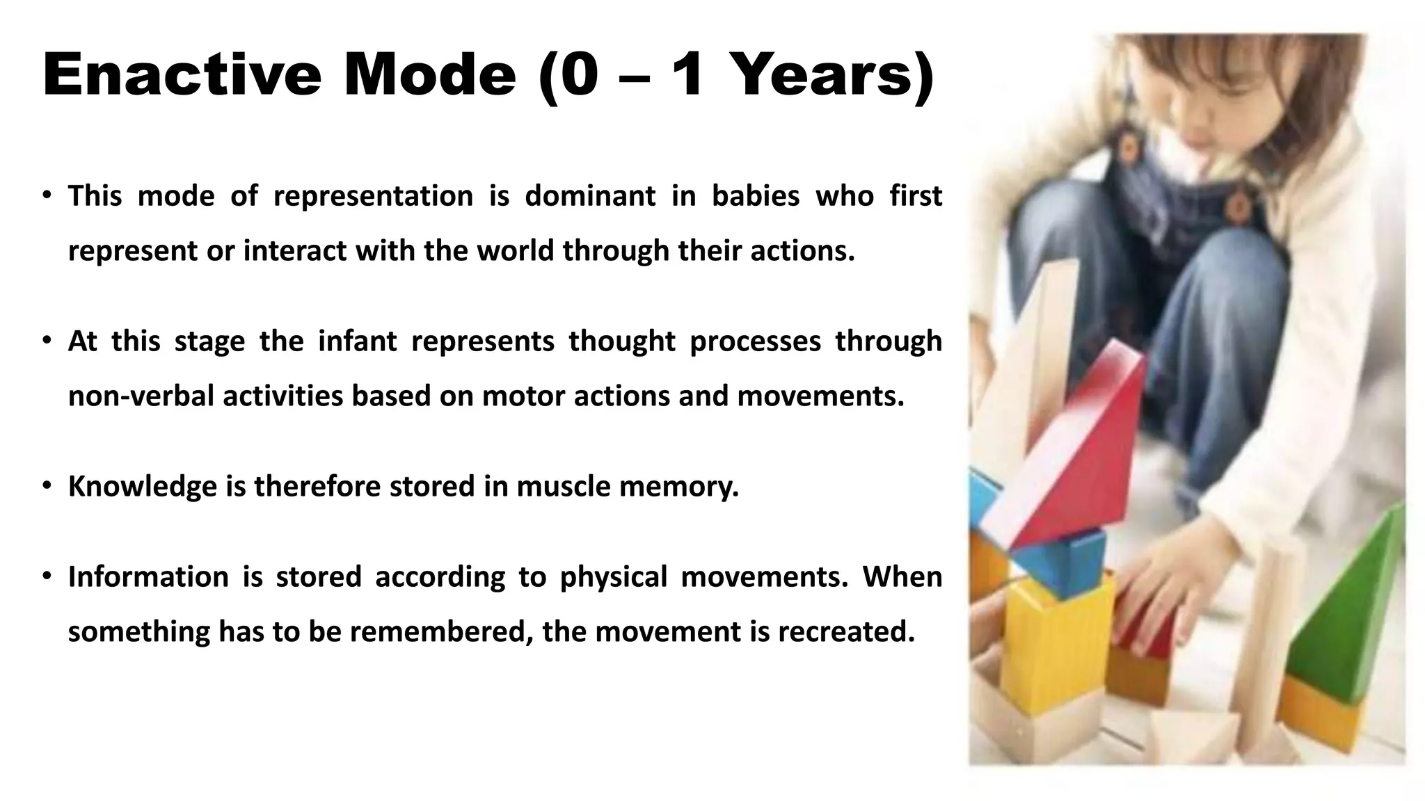 Bruner's modes of cognitive development | PPTX