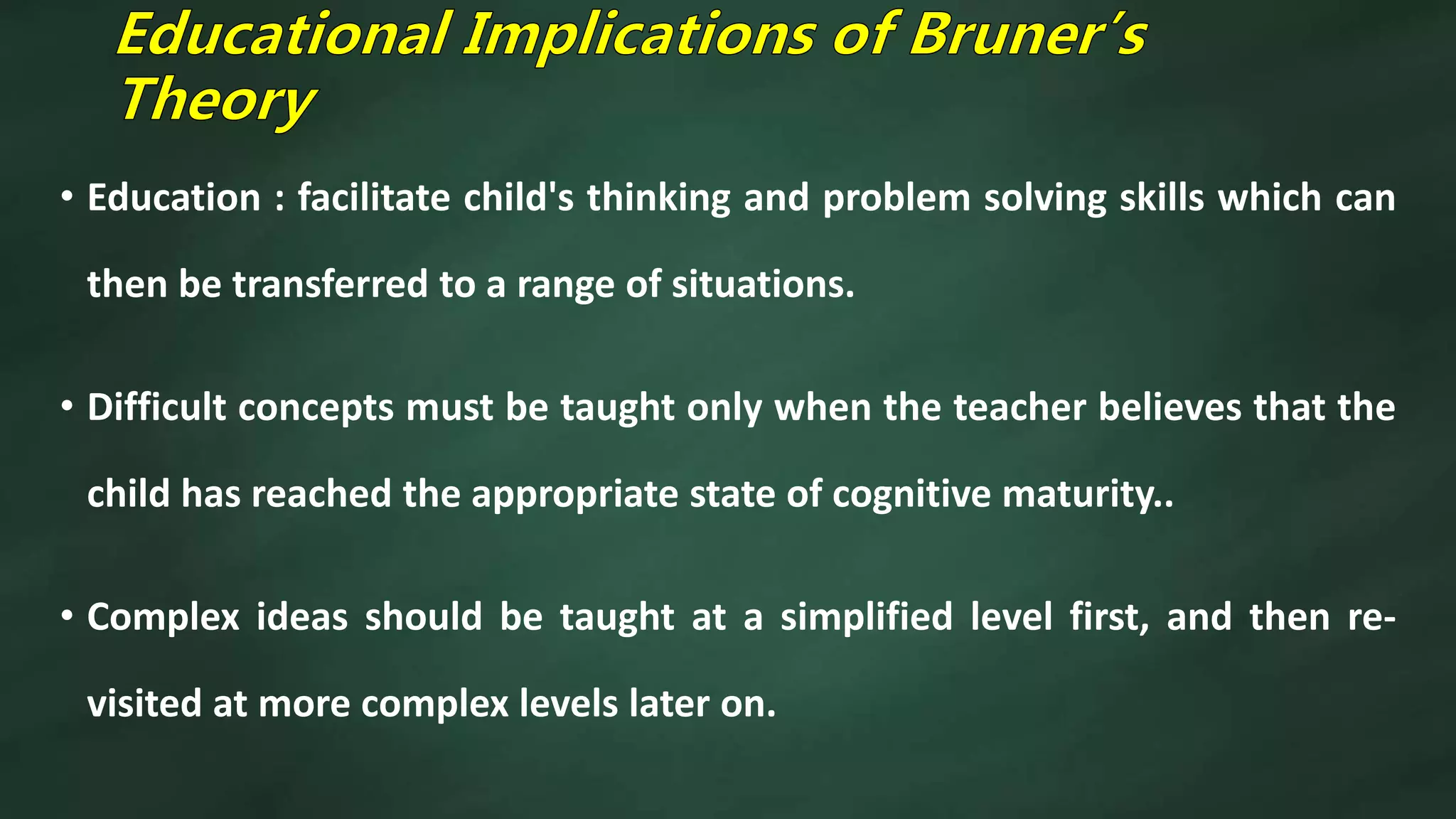 Bruner's modes of cognitive development | PPTX