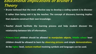 Bruner's modes of cognitive development | PPTX
