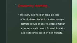 Jerome Seymour Bruner: Discovery learning theory | PDF