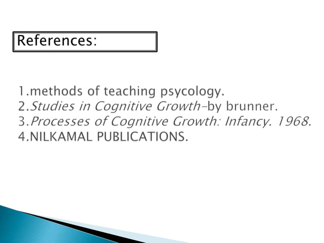 Bruner theory of instruction | PPTX