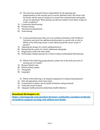Brunner & Suddarth's Canadian Textbook of Medical-Surgical Nursing ...