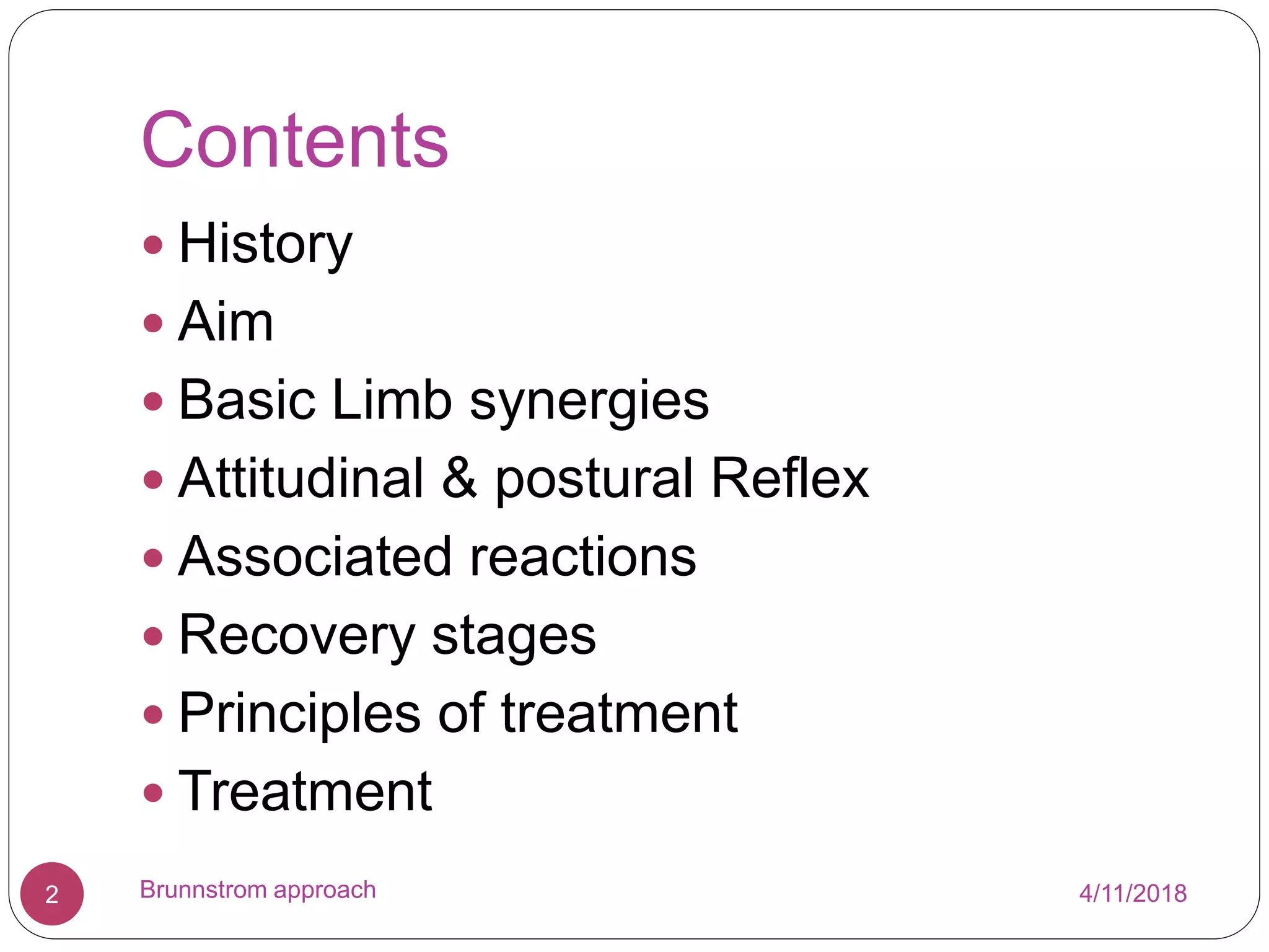 Brunnstrom approach | PPTX