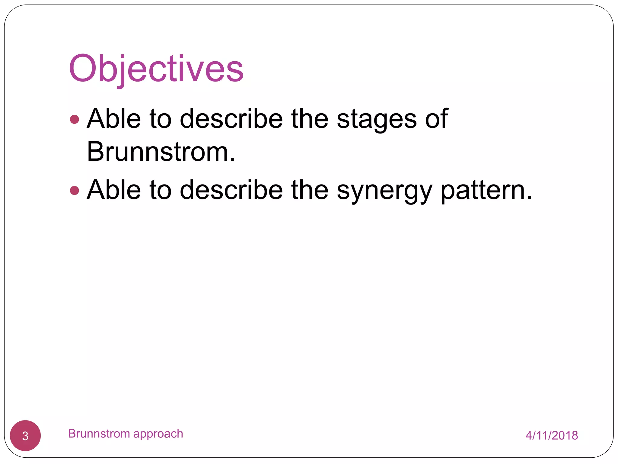 Brunnstrom approach | PPTX