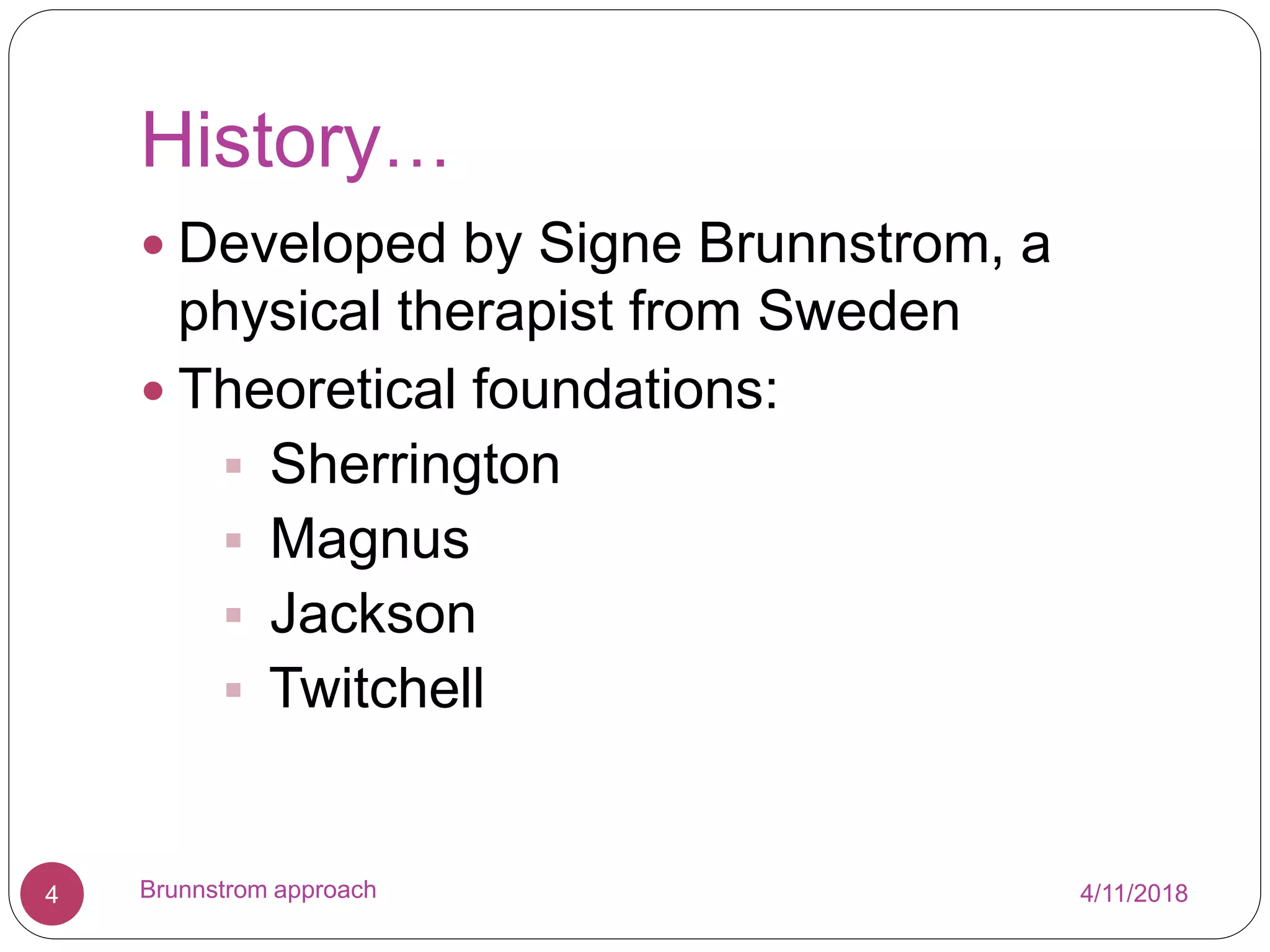 Brunnstrom approach | PPTX