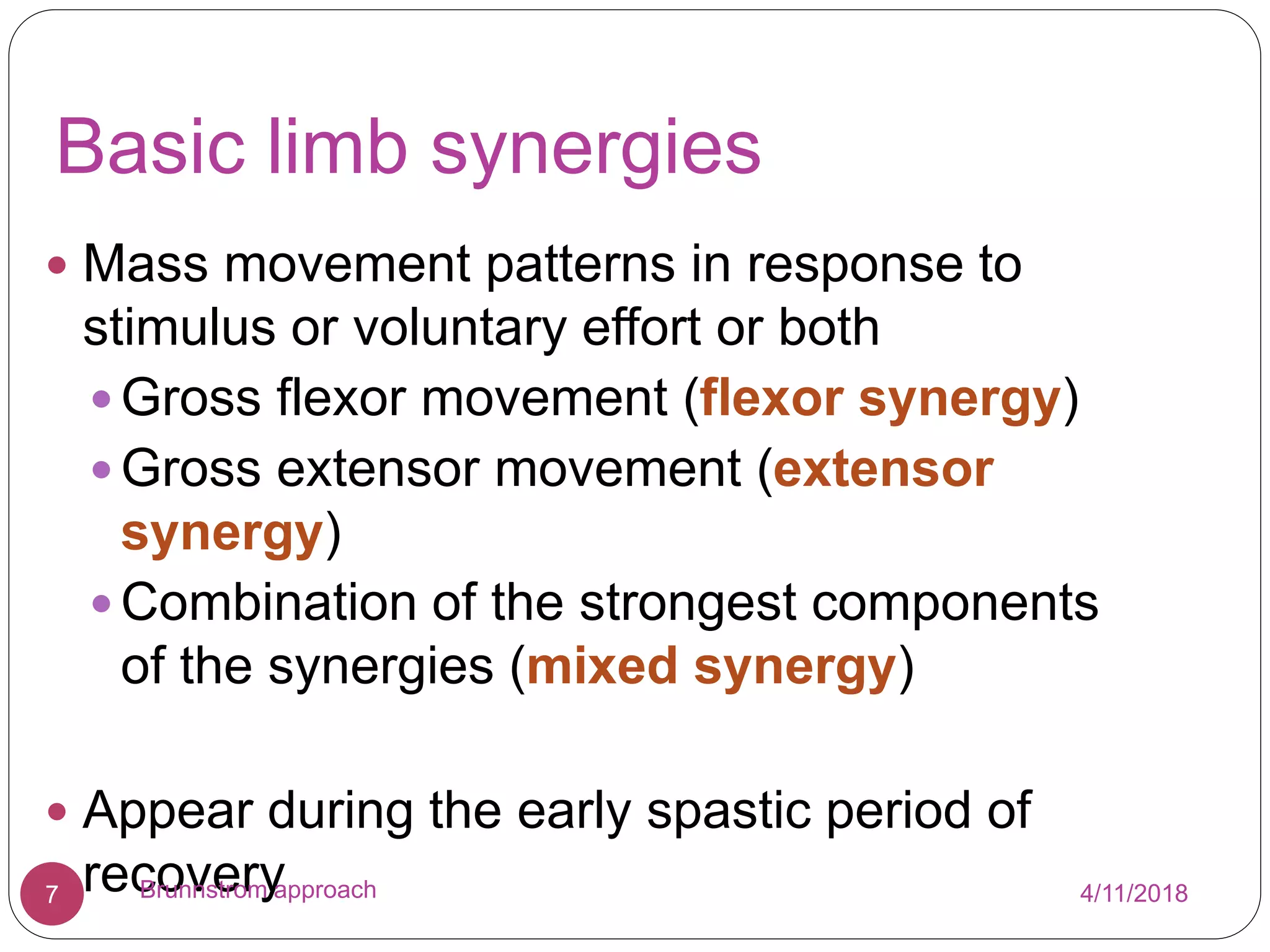 Brunnstrom approach | PPTX