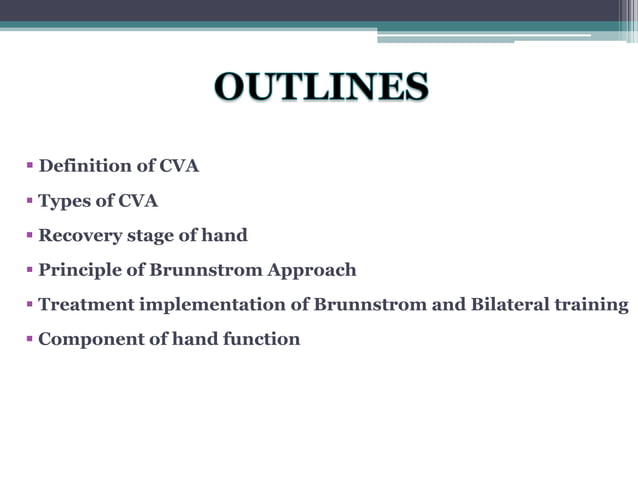 Brunnstrom's hand recovery stages | PPTX
