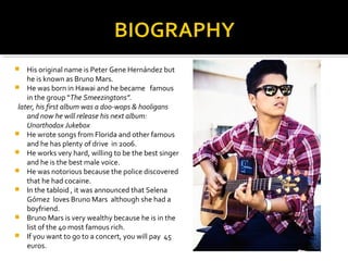 Bruno Mars | PPT