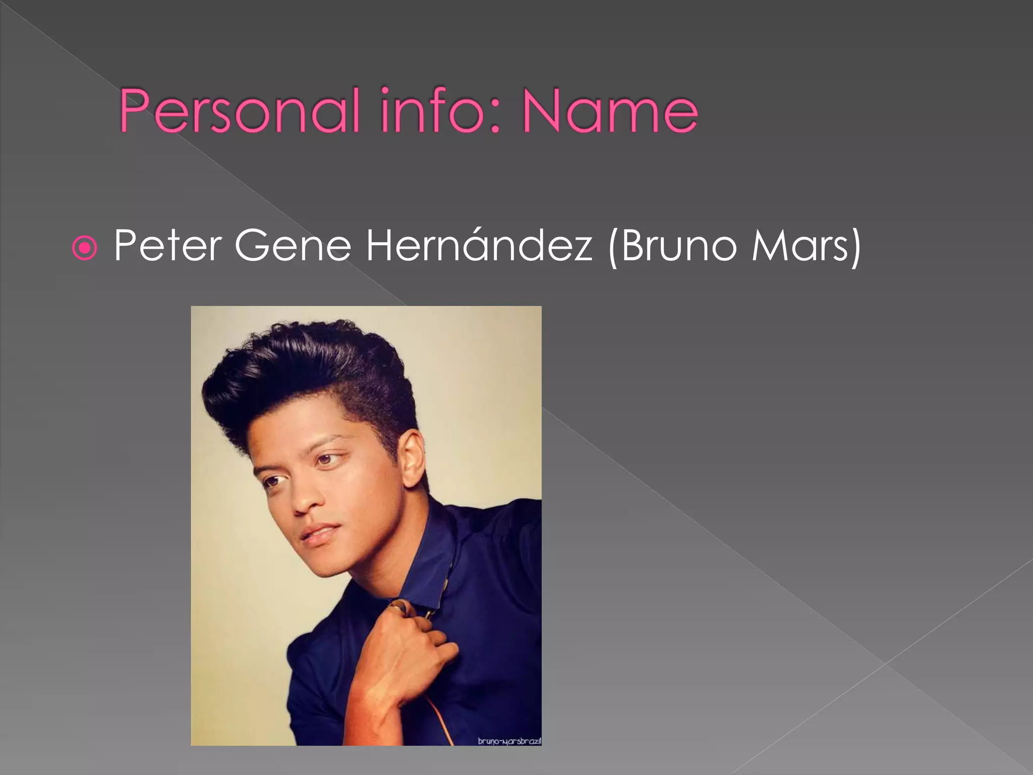Bruno mars presentation | PPTX