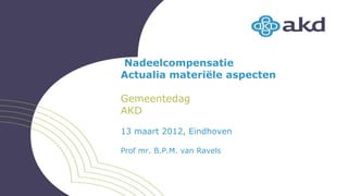 Bruno van Ravels over Nadeelcompensatie | PPT