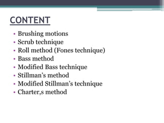 Brushing techniques | PPTX
