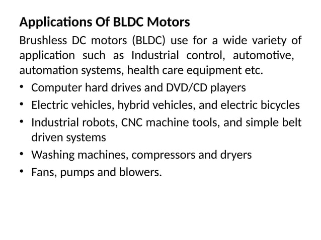 Brushless DC motors (BLDC) engineering.pptx