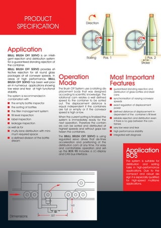 Rejection System Brush OFF beverage industry | PDF