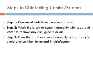 Brush or comb disinfection procedures | PDF