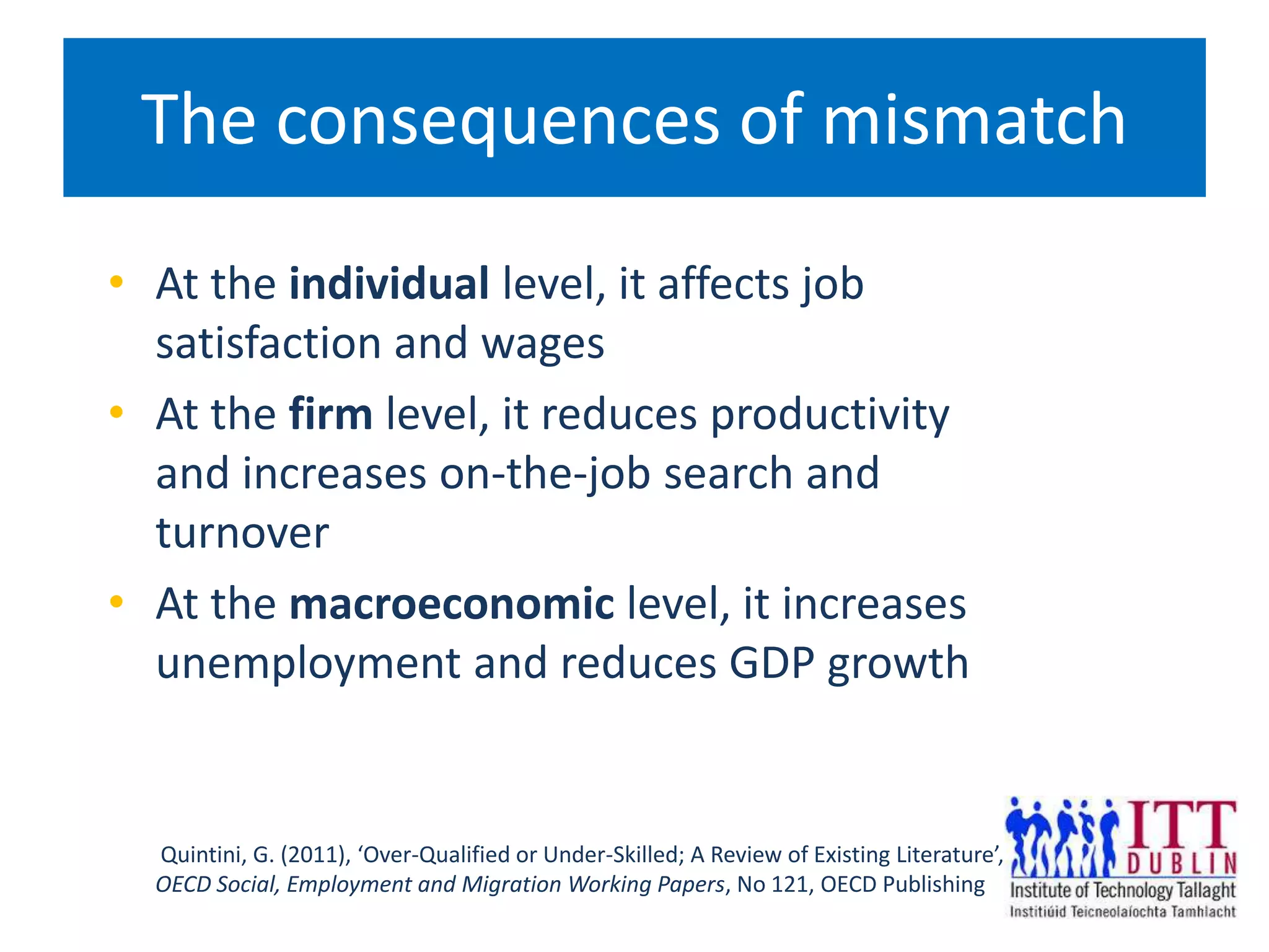 Tackling the skills mismatch through education and training | PPT