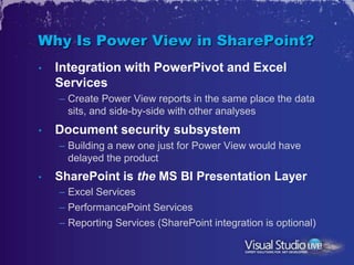 Power View: Analysis and Visualization for Your Application’s Data | PPT
