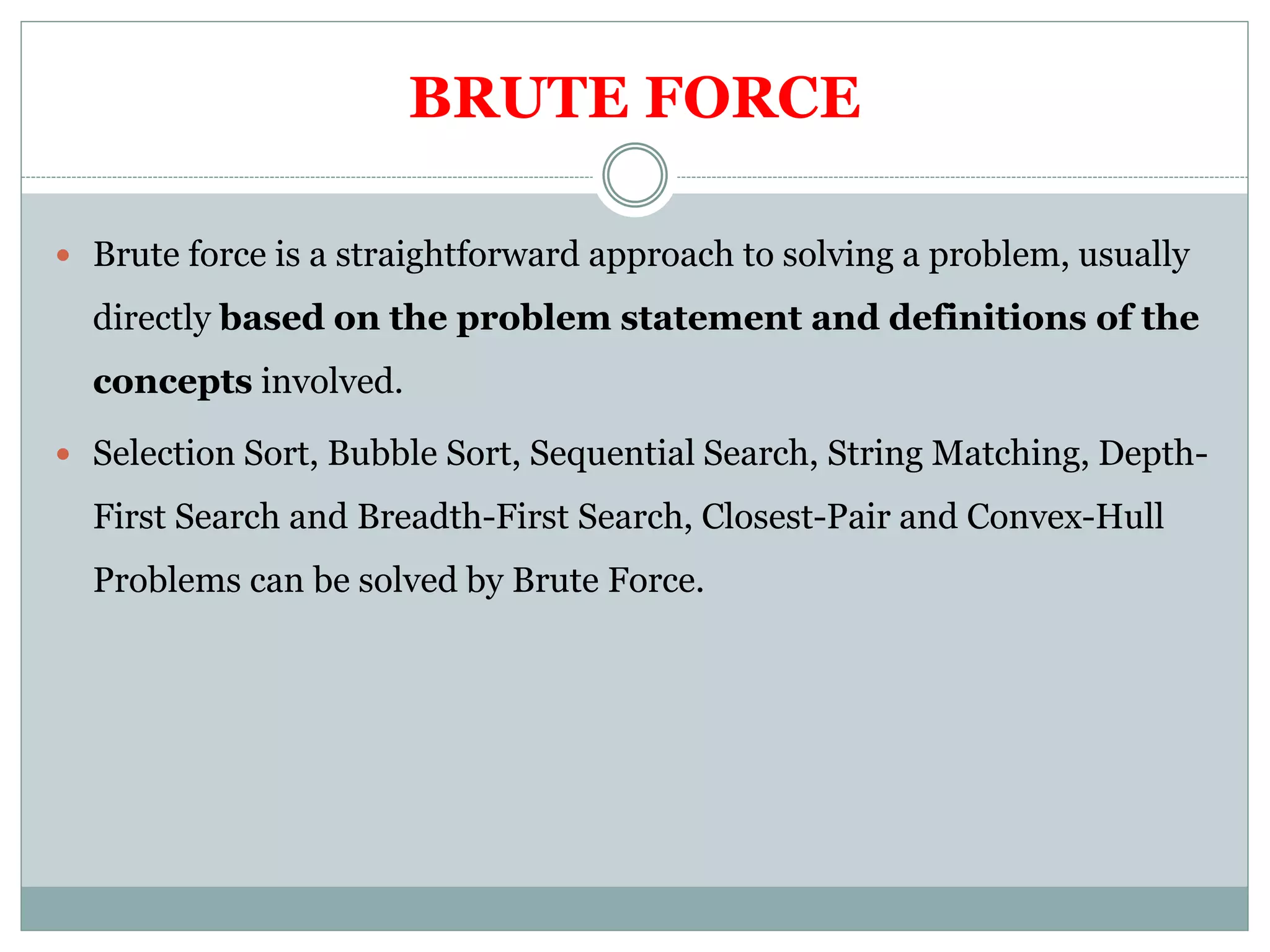 Brute force | PPTX