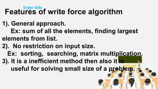 Brute force technic | PPT