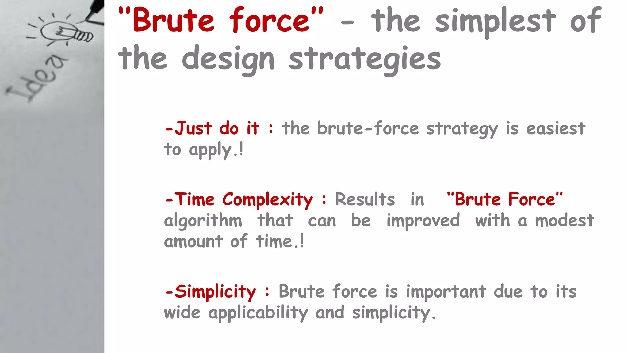 Bruteforce algorithm | PPTX
